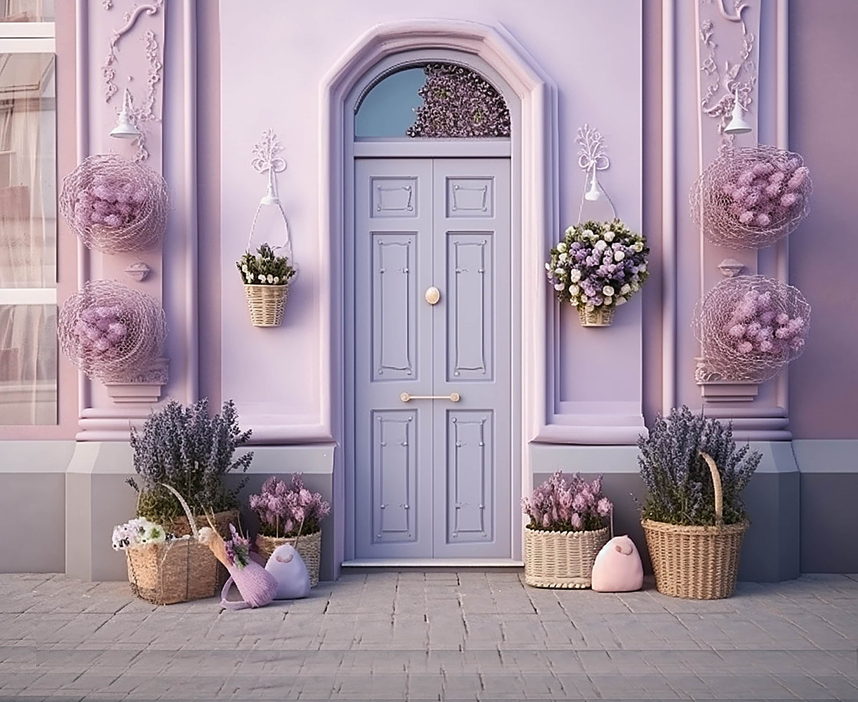 22 Easter Door Digital Backdrops, Easter Photo Props, Spring Photo ...