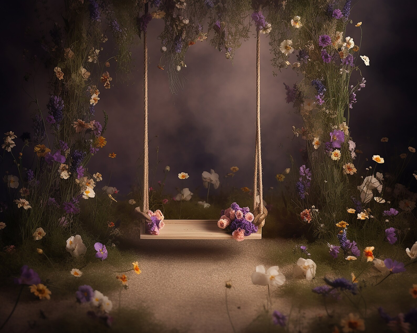 11 Branch Swing Digital Background, Newborn Baby Swing, Dark Brown ...