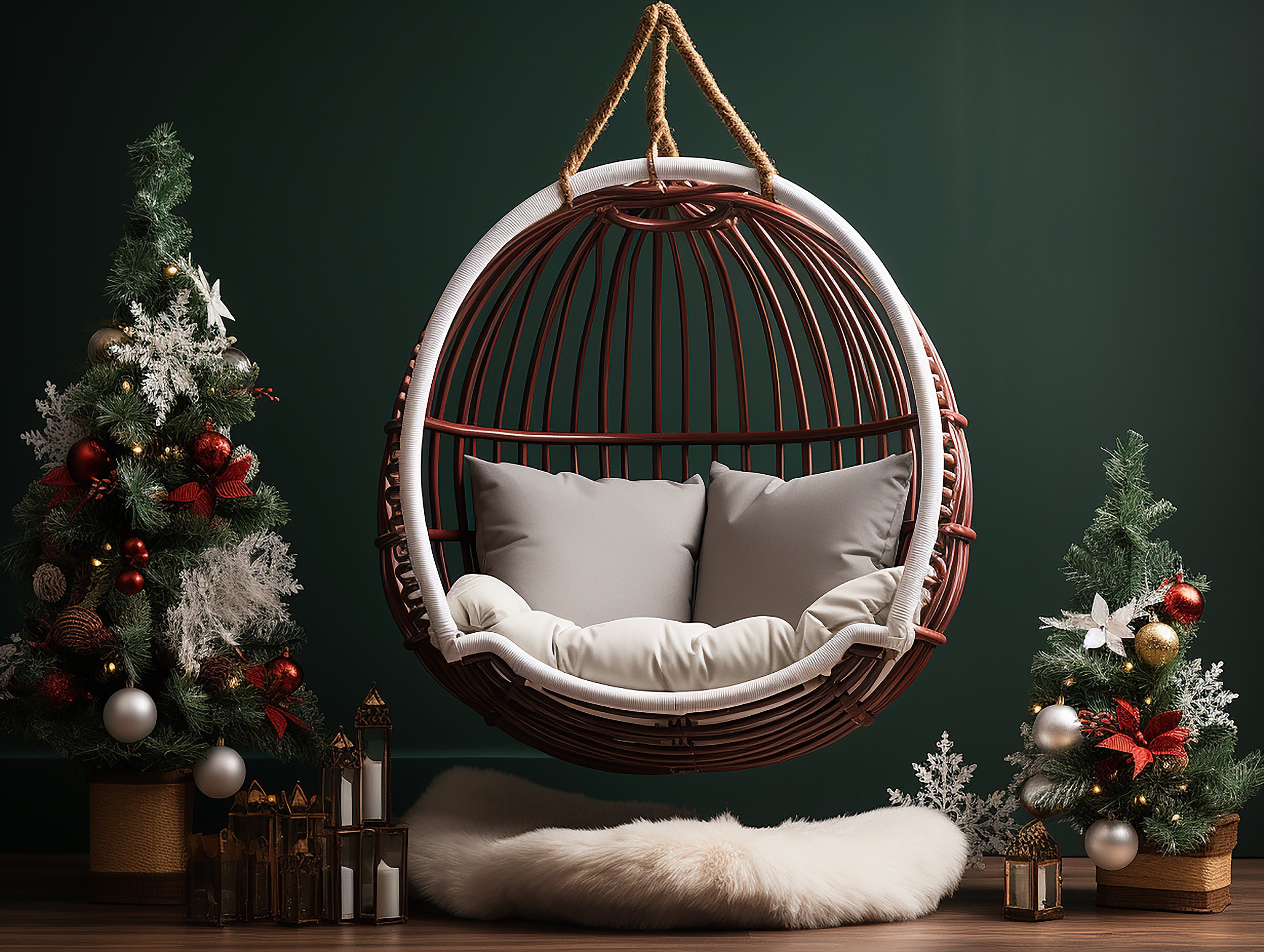 5 Christmas Digital Swing Backdrop for Newborn Photography,newborn ...