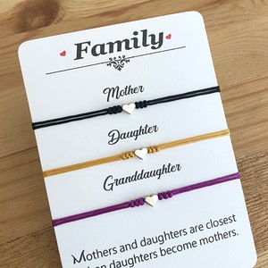 Family Matching Bracelet Set Mother Daughter Gift - Etsy