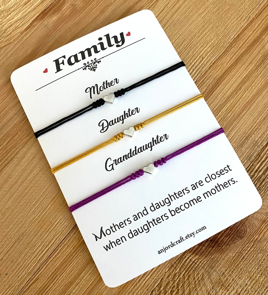 Family Matching Bracelet Set Mother Daughter Gift - Etsy