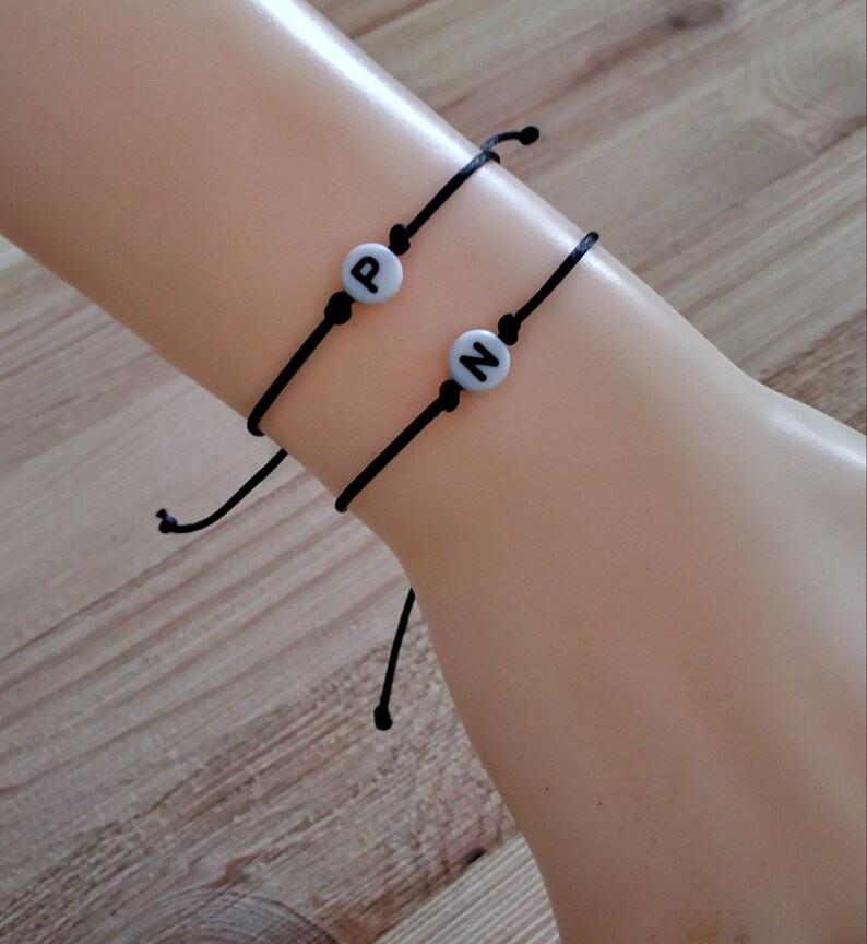 Pinky Promise Bracelet Couples Initials Bracelet Boyfriend - Etsy