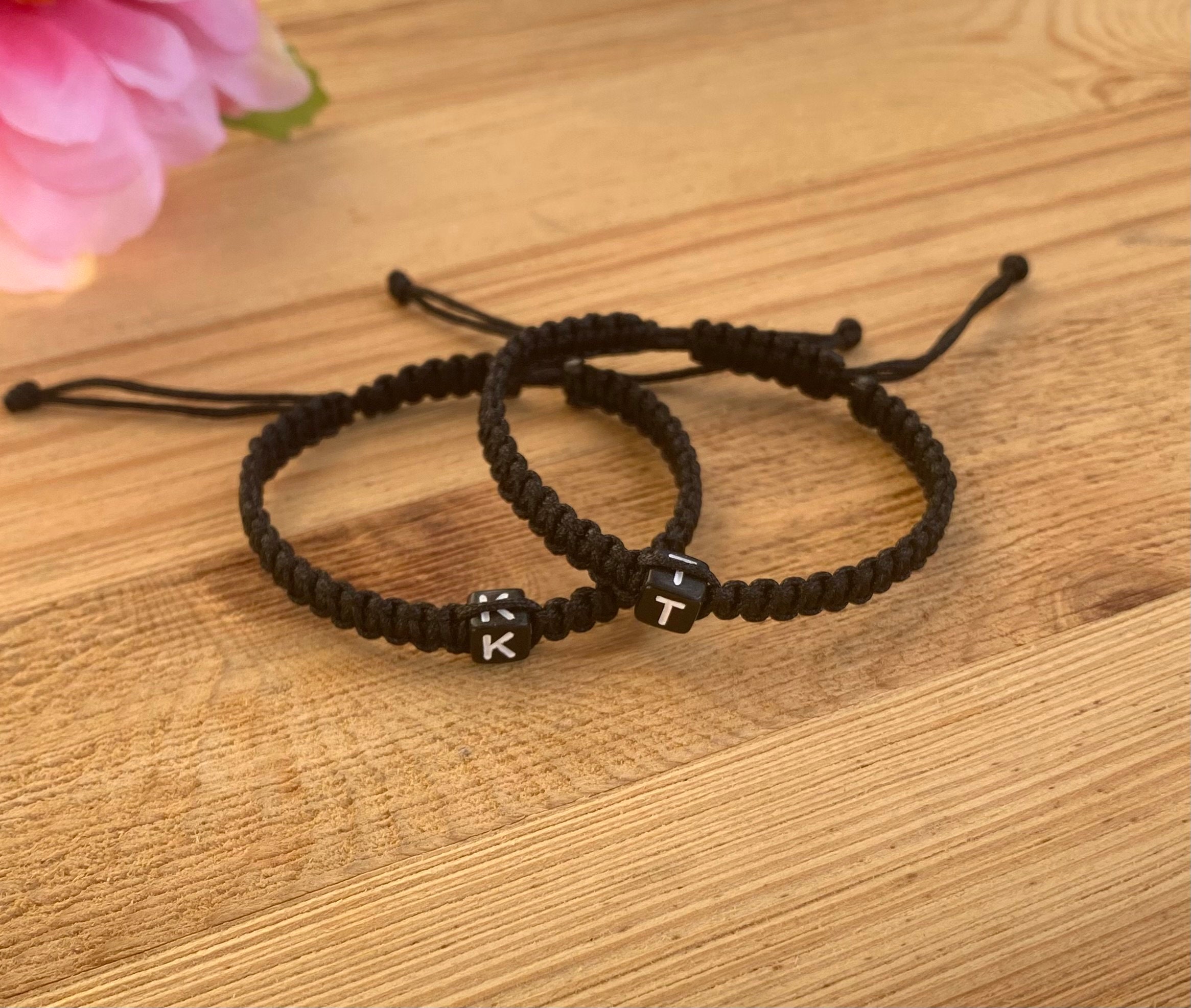 2 Pcs Couples Bracelet Initials Bracelet Personalized - Etsy