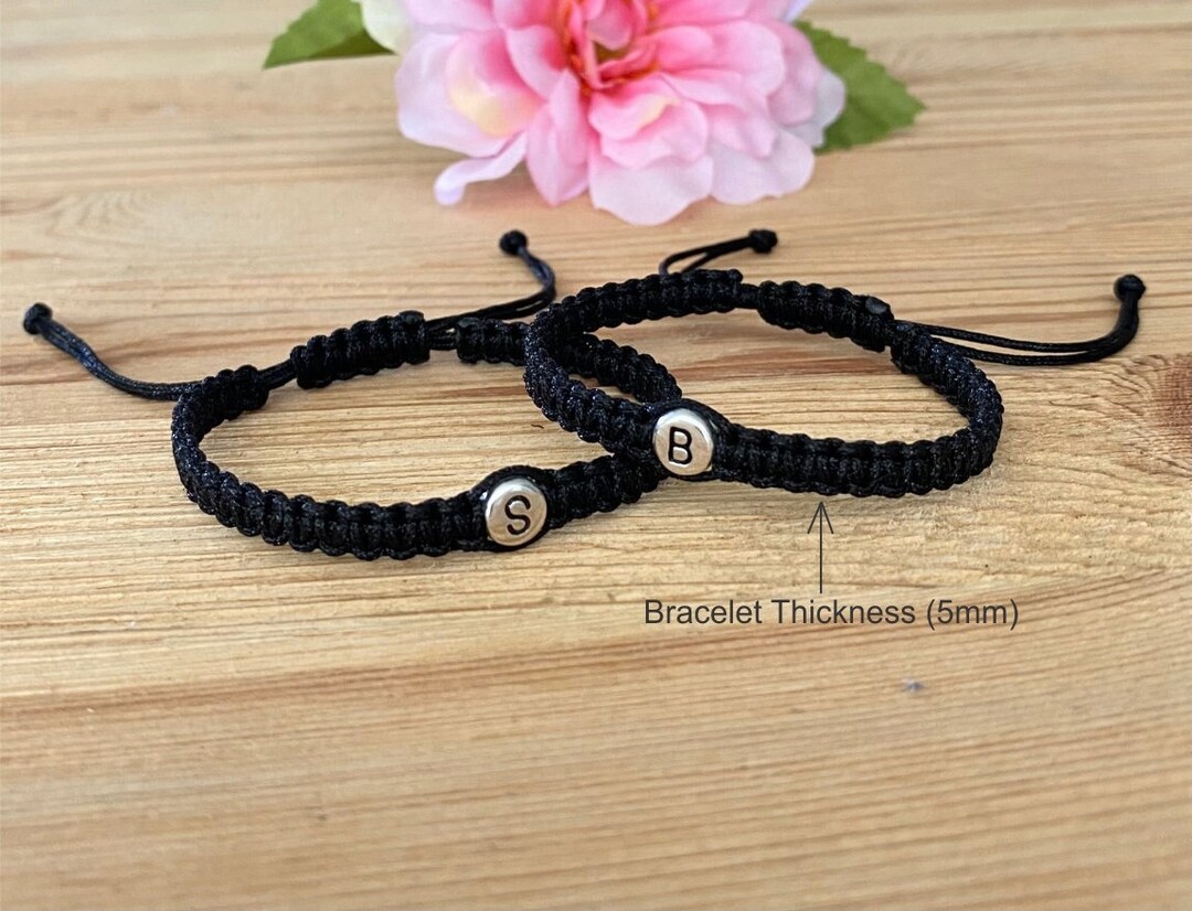 Initials Bracelet, Couples Custom Bracelet, Personalized Bracelet, His ...