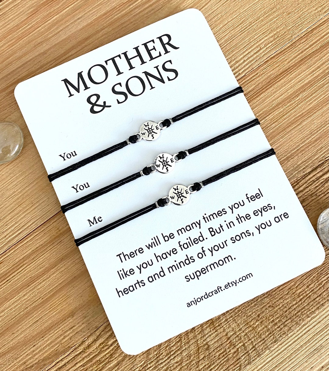 Mother and Sons Bracelet Set, Gift for Mother and Sons, Mommy and Me ...