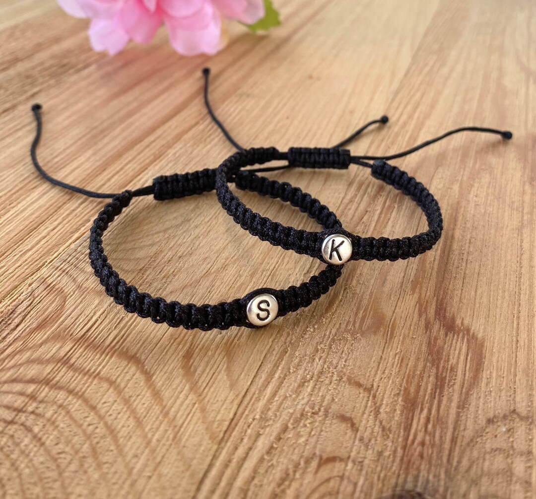 Initials Bracelet Couples Custom Bracelet Personalized - Etsy