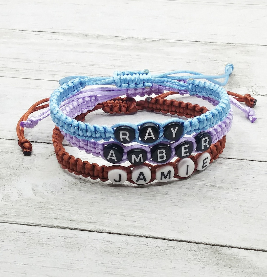 Name Bracelet, Personalized Bracelet, Custom Name Bracelet, Name Cord ...