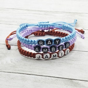 Name Bracelet, Personalized Bracelet, Custom Name Bracelet, Name Cord ...