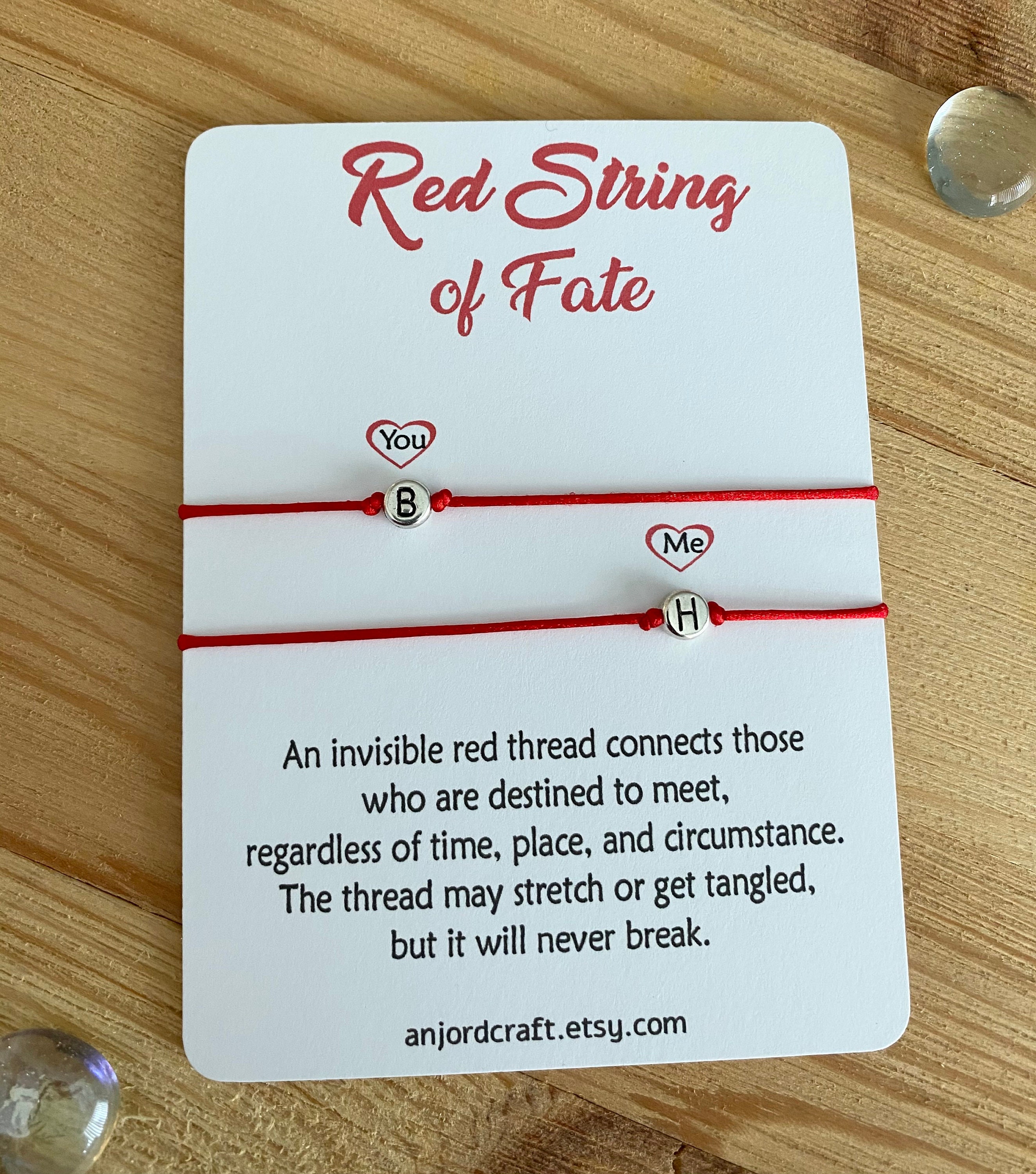 Red String of Fate Bracelets Personalized Couple Bracelets - Etsy