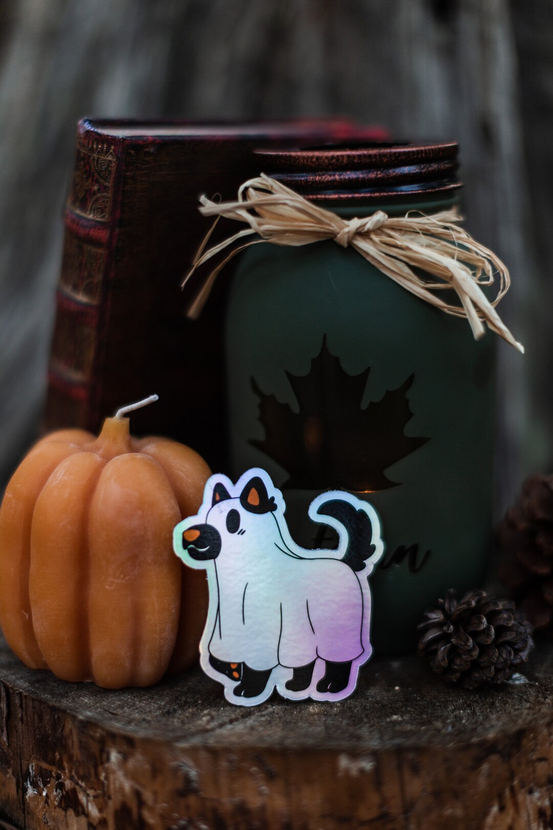 Ghost Pup | Halloween Sticker | Halloween Dog | Dog Costume | Ghost Dog ...