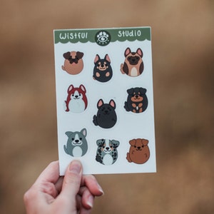 Squishmallow Dog Sticker Sheet | Aussie, German Shepherd, Pitbull, Pug ...