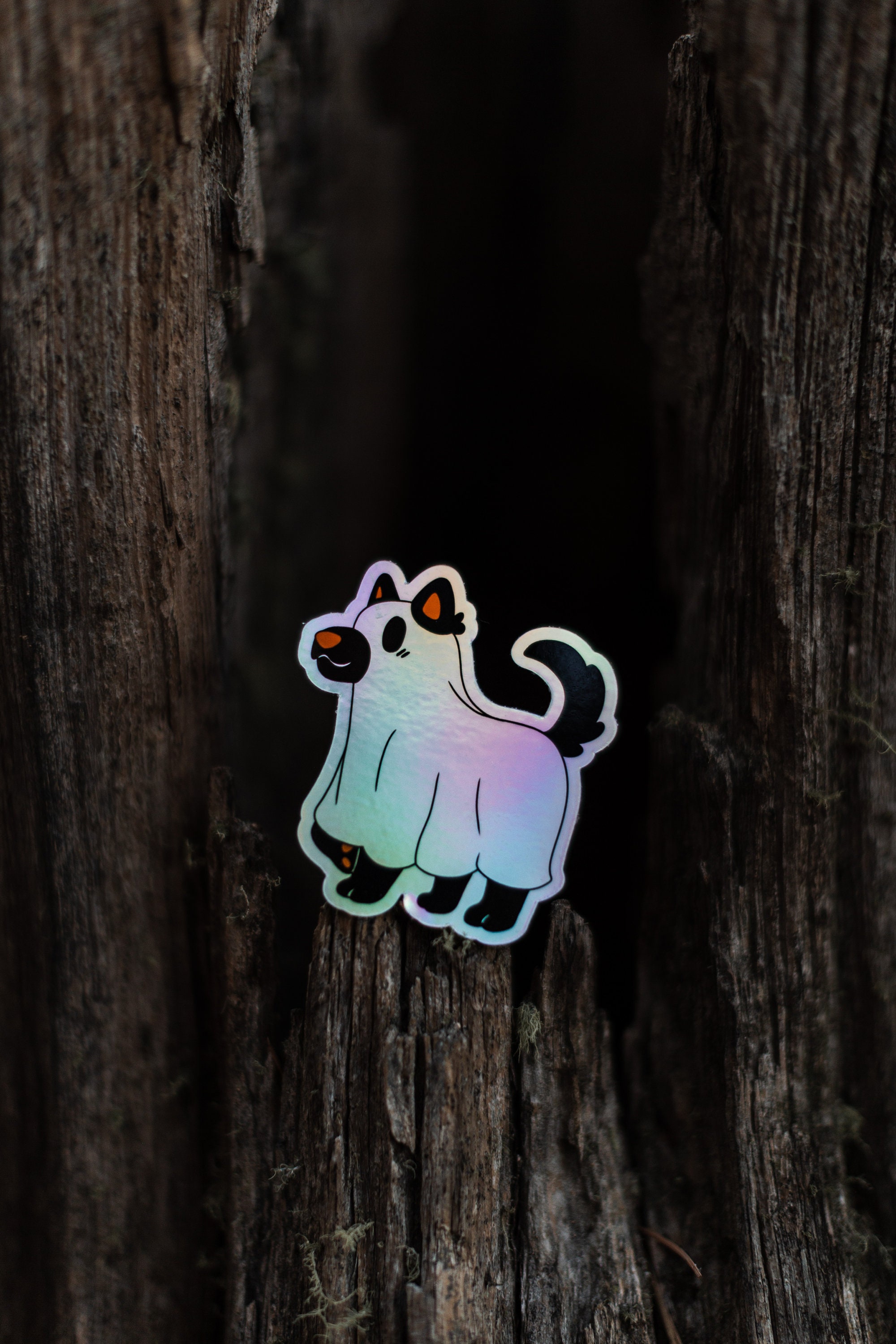 Ghost Pup Halloween Sticker Halloween Dog Dog Costume - Etsy
