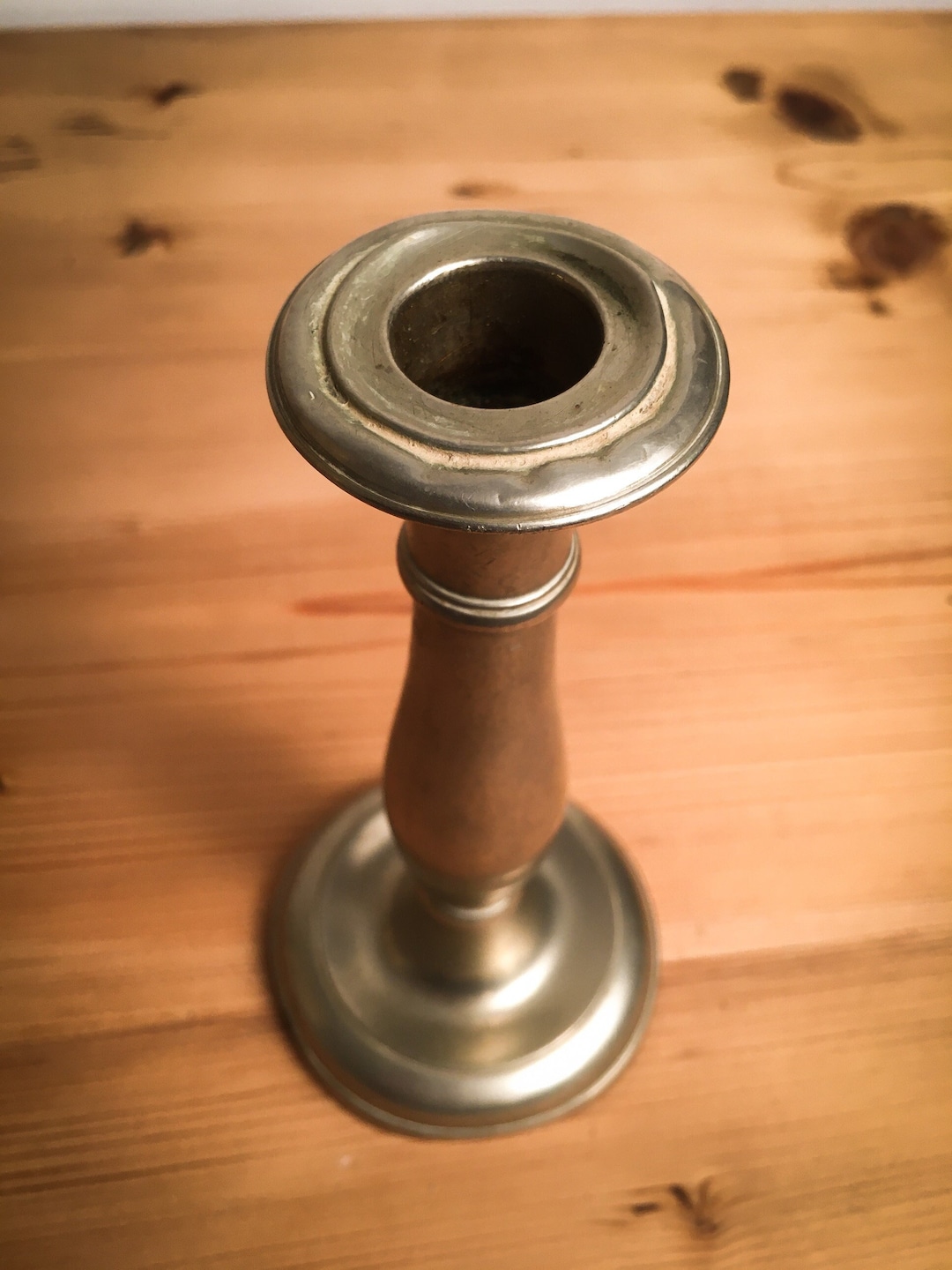 100 Year Old Antique BACHMANN ALPACCA Candlestick Holder, Coffeehouse or Church Decoration ...