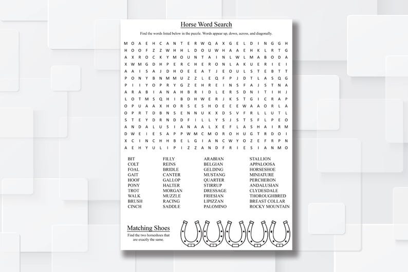 Puzzle & Games for Kids, Printable Classroom Activity Book, Word Search ...