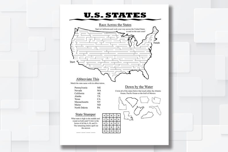 Printable Puzzle & Games for Kids, Exciting Classroom Activity Book ...