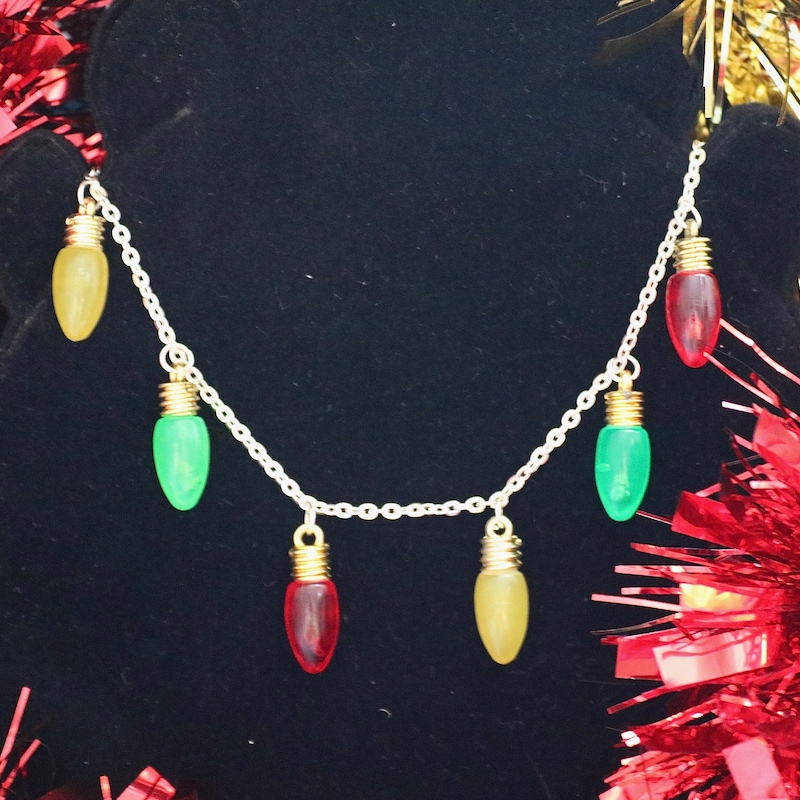 Christmas Lights Necklace - Etsy