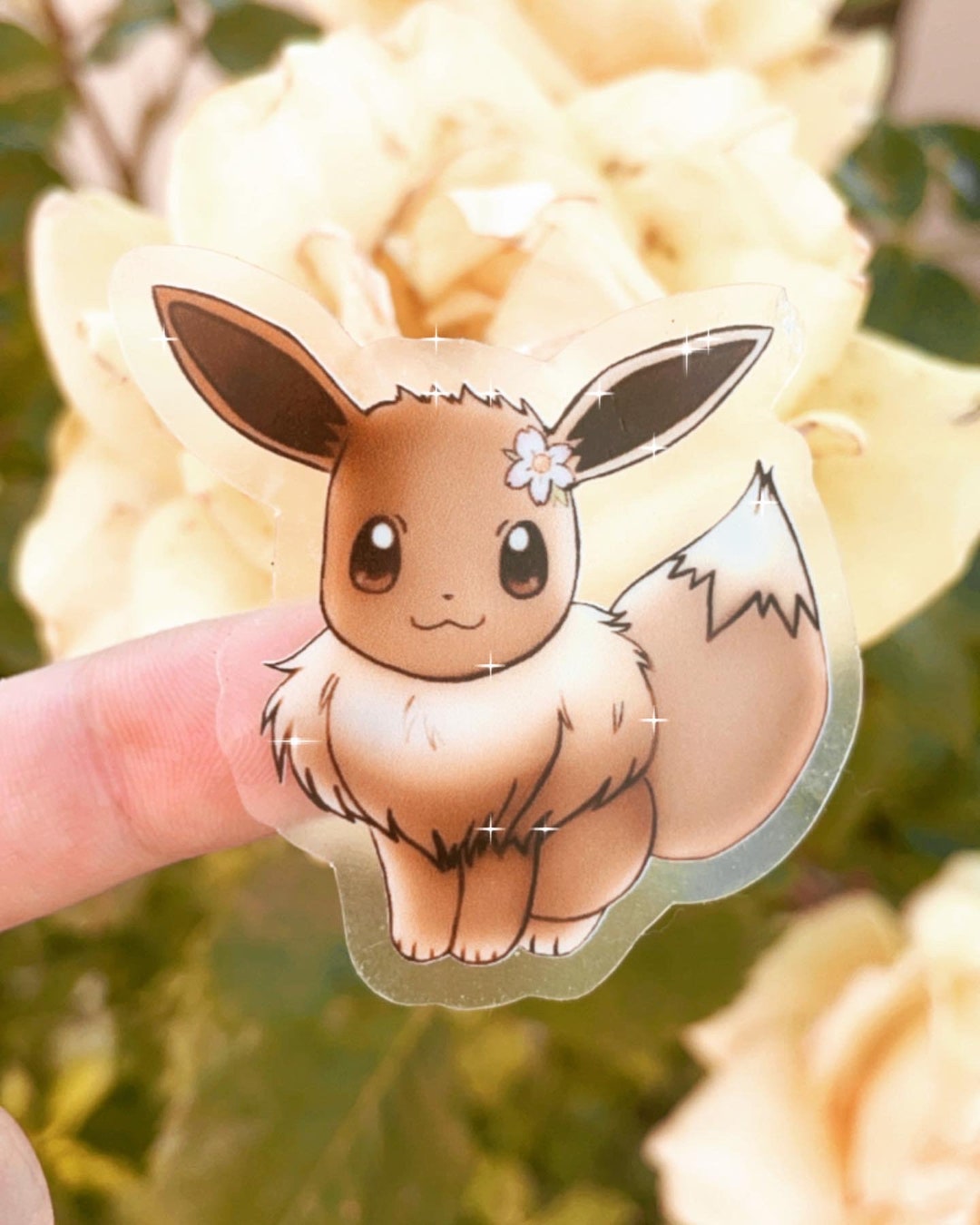 Blissful Eevee Clear Sticker - Etsy