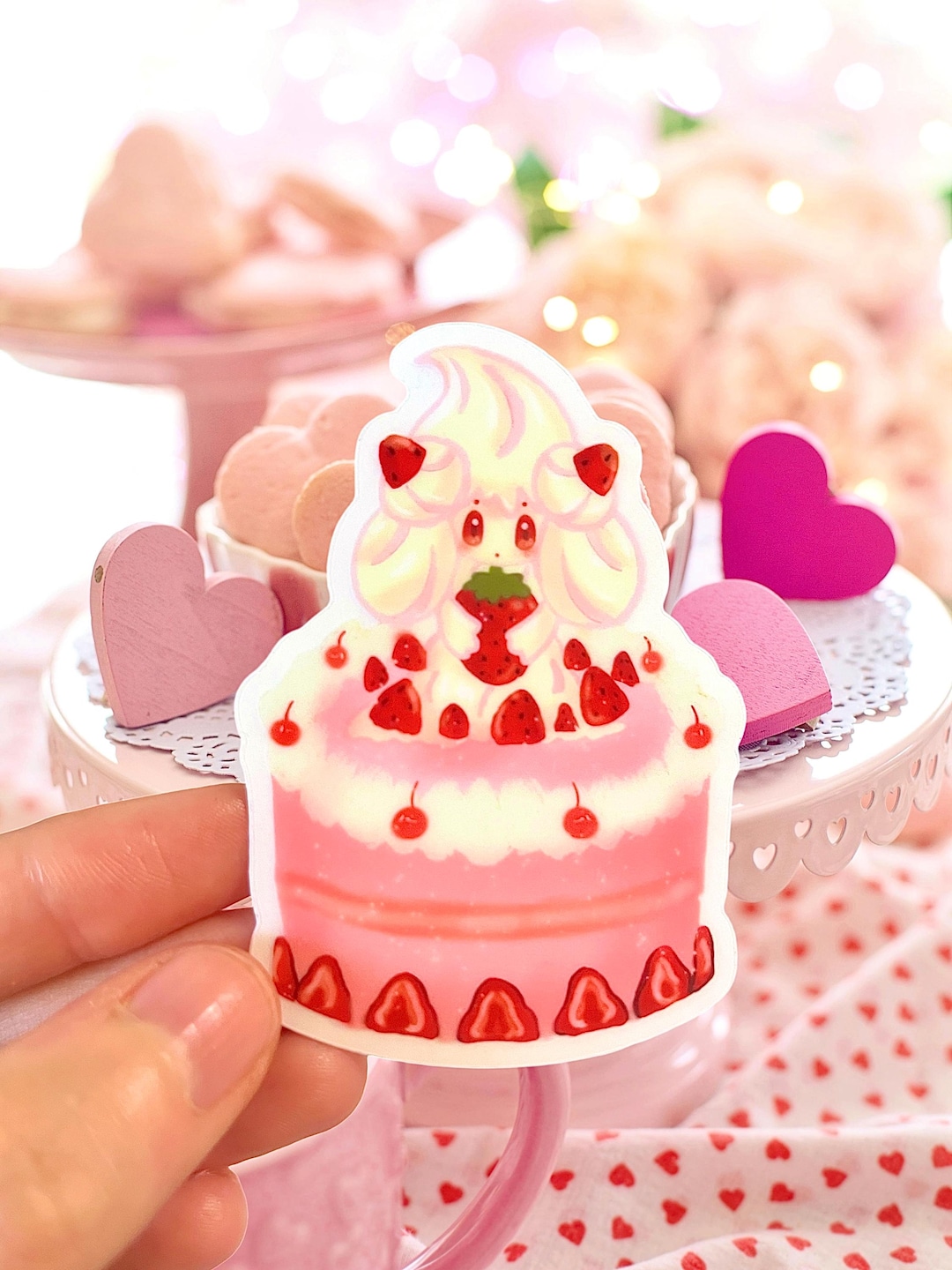 Alcremie Strawberry Cake Sticker - Etsy