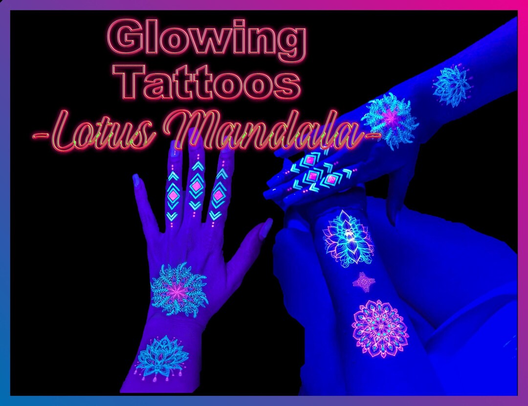 Lotus Mandala Tattoos Rave Party Favors Supplies Decorations Lotus ...