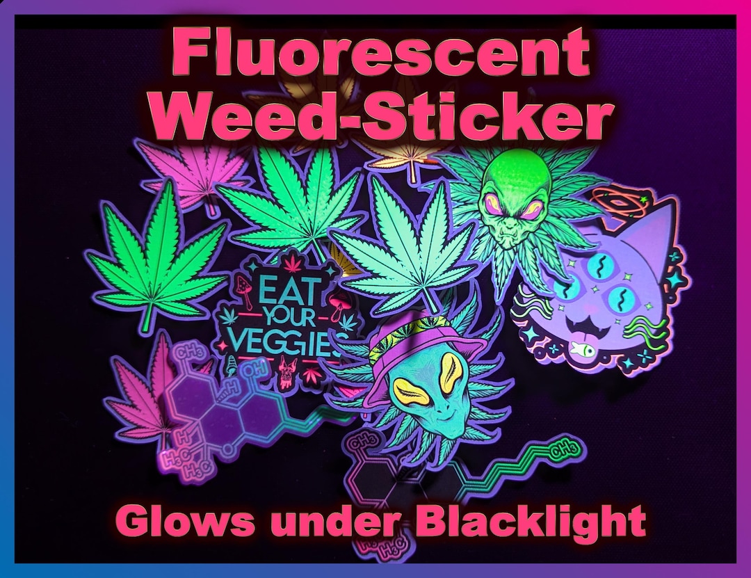 Weed Sticker Shisha Sticker Funny Bong Sticker Weed Smoker Alien ...