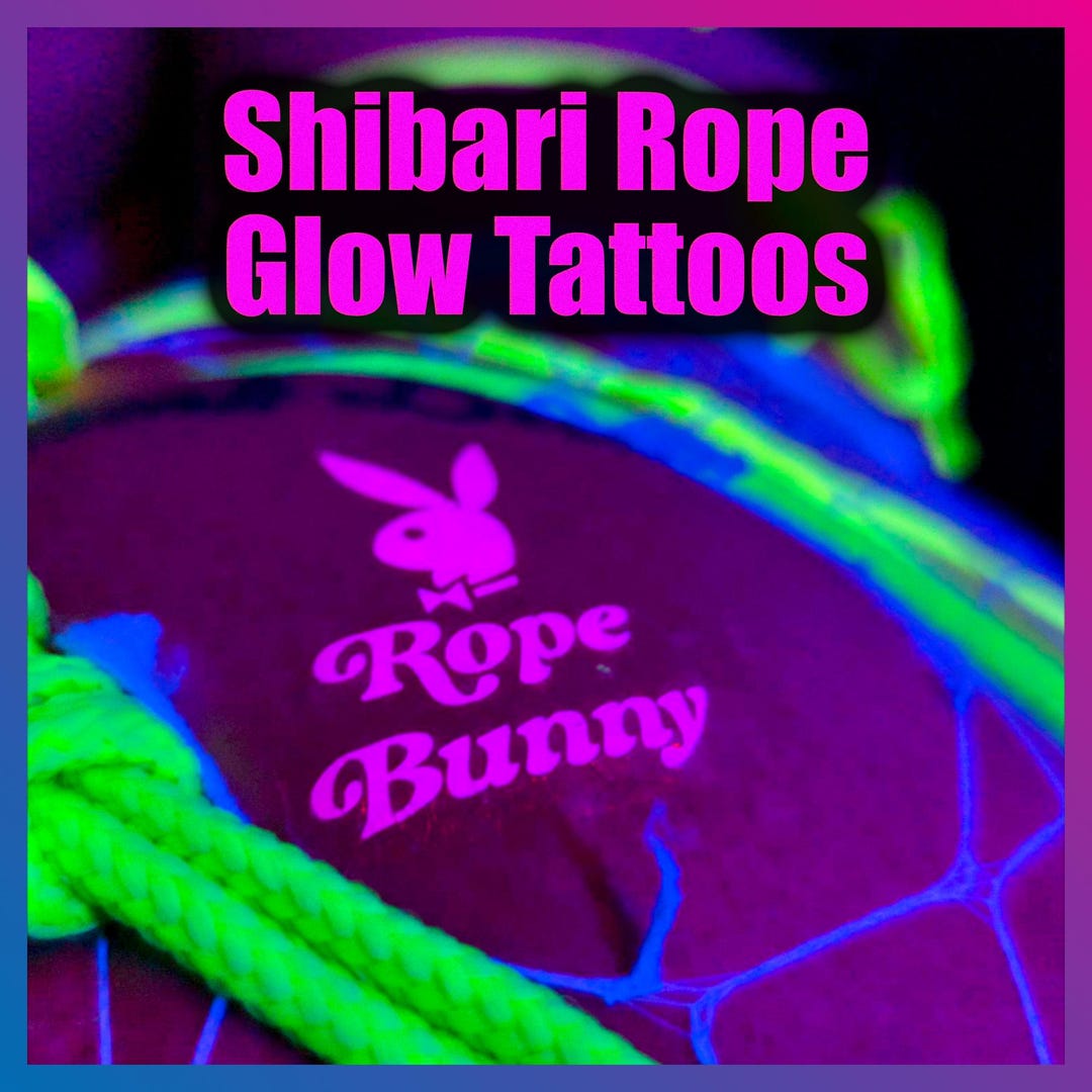 Shibari Tattoos - UV Blacklight Reactive Glow in the Dark Tattoos ...