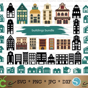 Building SVG Bundle Digital Download, House Bundle DXF, House ...