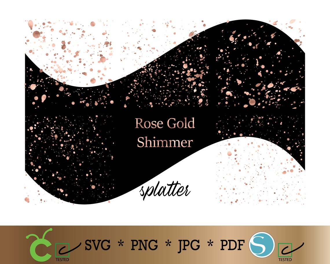 Rose Gold Splatter SVG Digital Download Rose Splatter Svg | Etsy