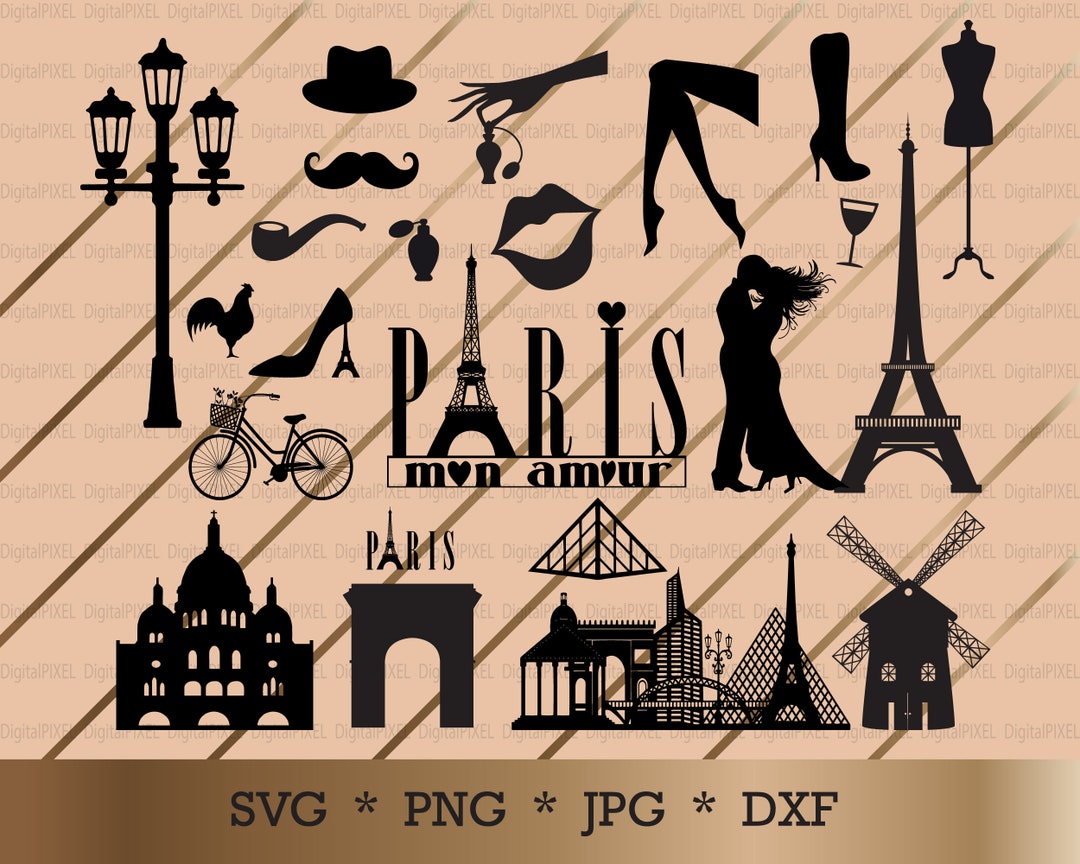 PARIS SVG Digital Download, France Svg, Eiffel Tower Svg, French Svg ...