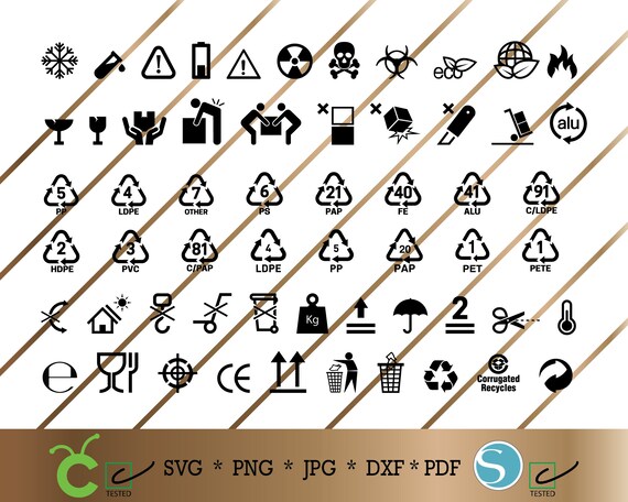 Packaging Symbols SVG Digital Download Packaging Symbols DXF | Etsy