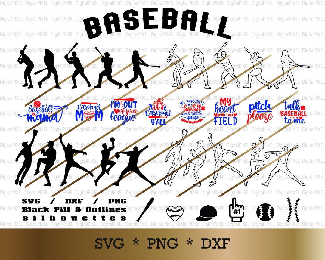 Baseball SVG Digital Download, Baseball DXF, Baseball Cricut, Baseball ...