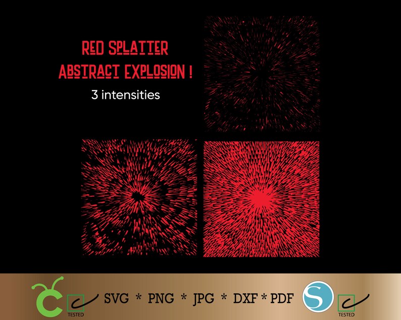 Red Splatter Abstract Explosion SVG Digital Download Splatter - Etsy