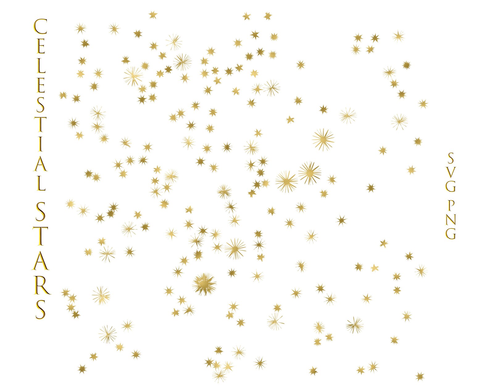 STARS SVG Digital Download Celestial Svg Golden Stars Svg | Etsy