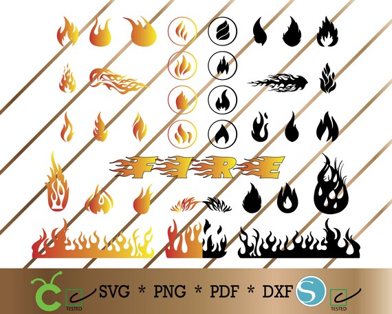 Fire SVG Digital Download Flame Svg Fire Clipart Fire | Etsy