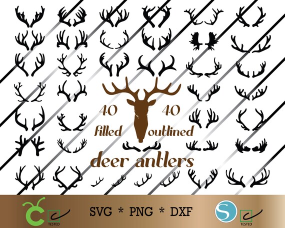 DEER ANTLERS SVG Antlers Svg Antlers Svg Cut Files for - Etsy