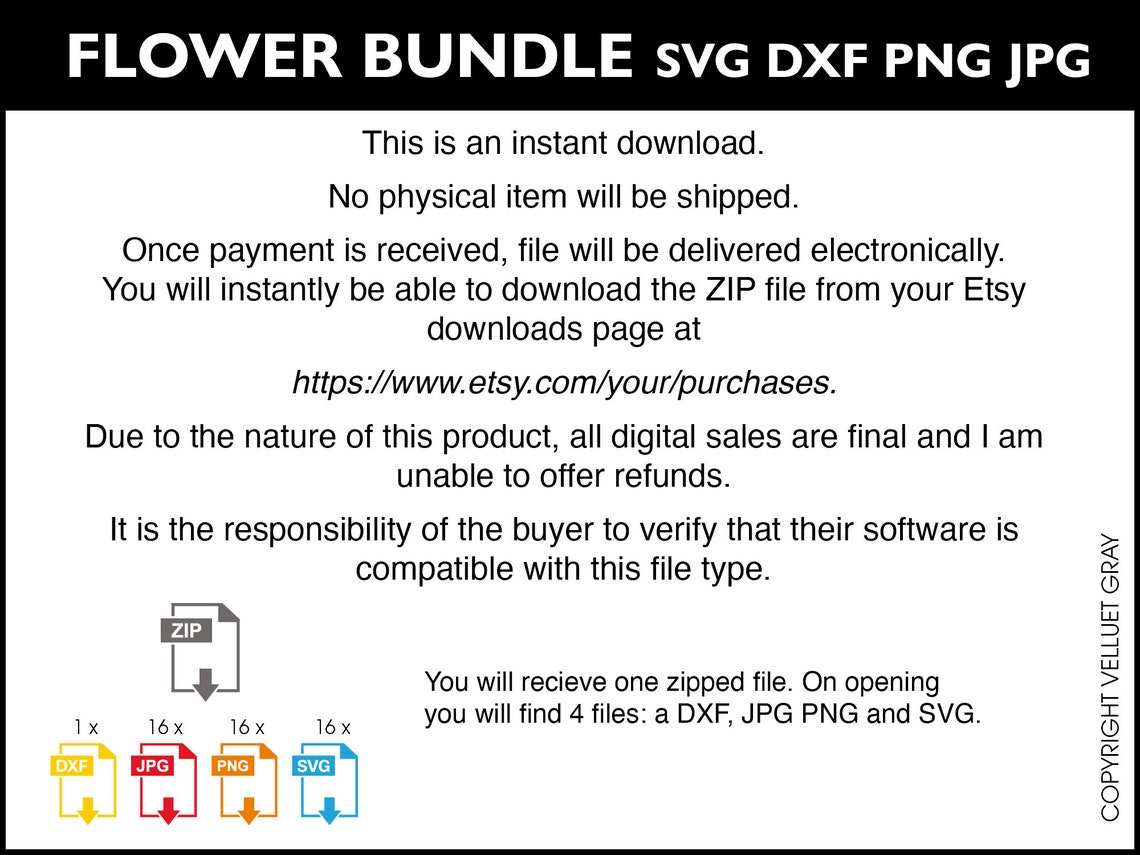 Flower Bundle, Flower Outline Svg, Flower Cut Files, Flower Clipart ...