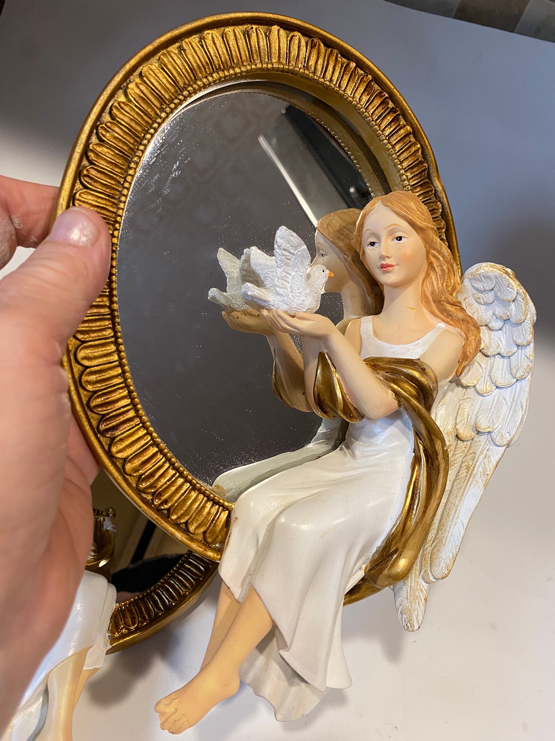 Mirrored 3D Heavenly Wall Angels Set of 2 - Etsy