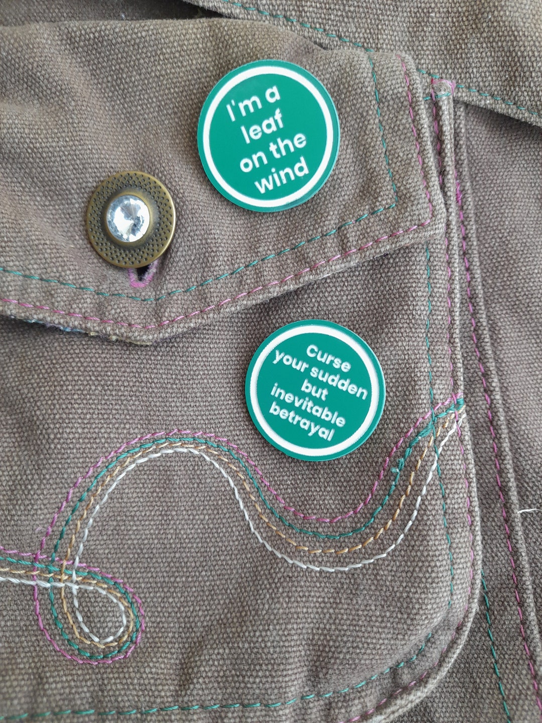 Serenity Firefly Pin Badge, Leaf on the Wind, Inevitable Betrayal, Wash ...