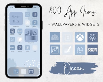 App Icons Blue | Etsy