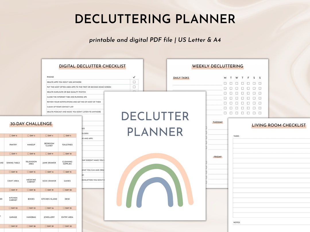 ADHD Declutter Checklist Printable Decluttering Guide - Etsy