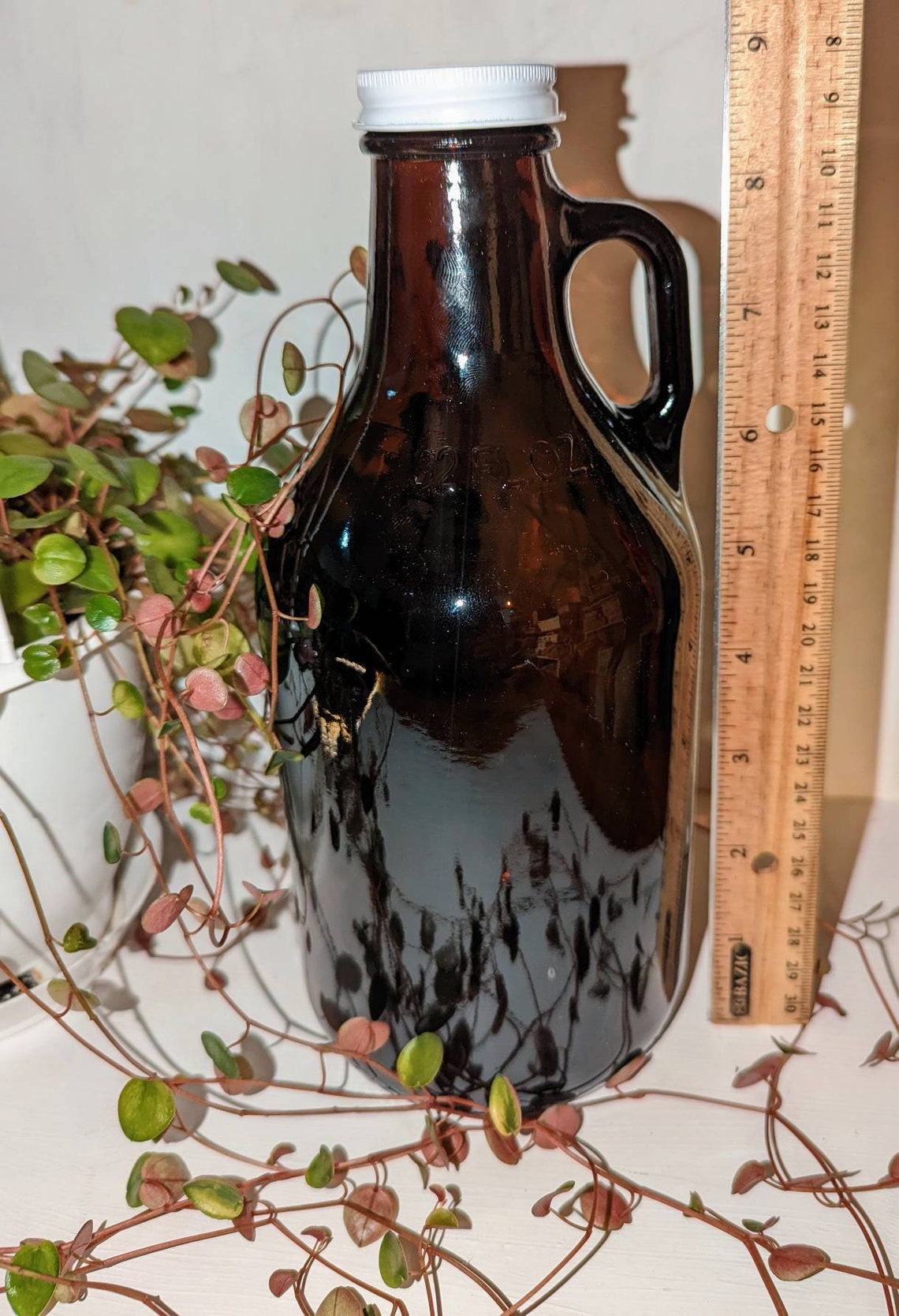 Amber Glass 32 Fl Oz Pump Howler Half Growler Bottle - Etsy