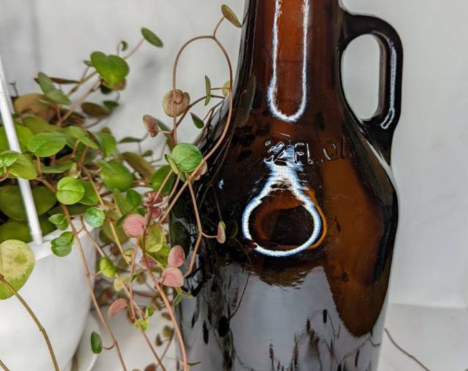 Amber Glass 32 Fl Oz Pump Howler Half Growler Bottle - Etsy
