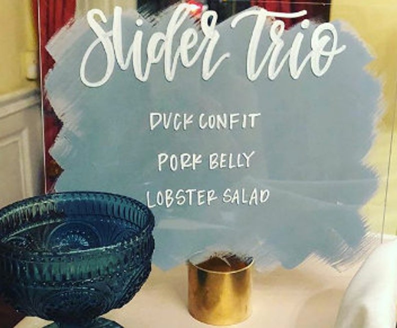 Acrylic Food Station Signs - Etsy