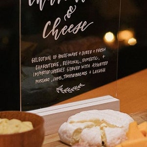 Acrylic Food Station Signs - Etsy