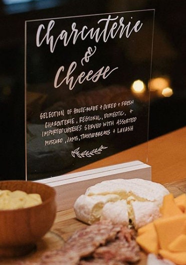 Acrylic Food Station Signs - Etsy