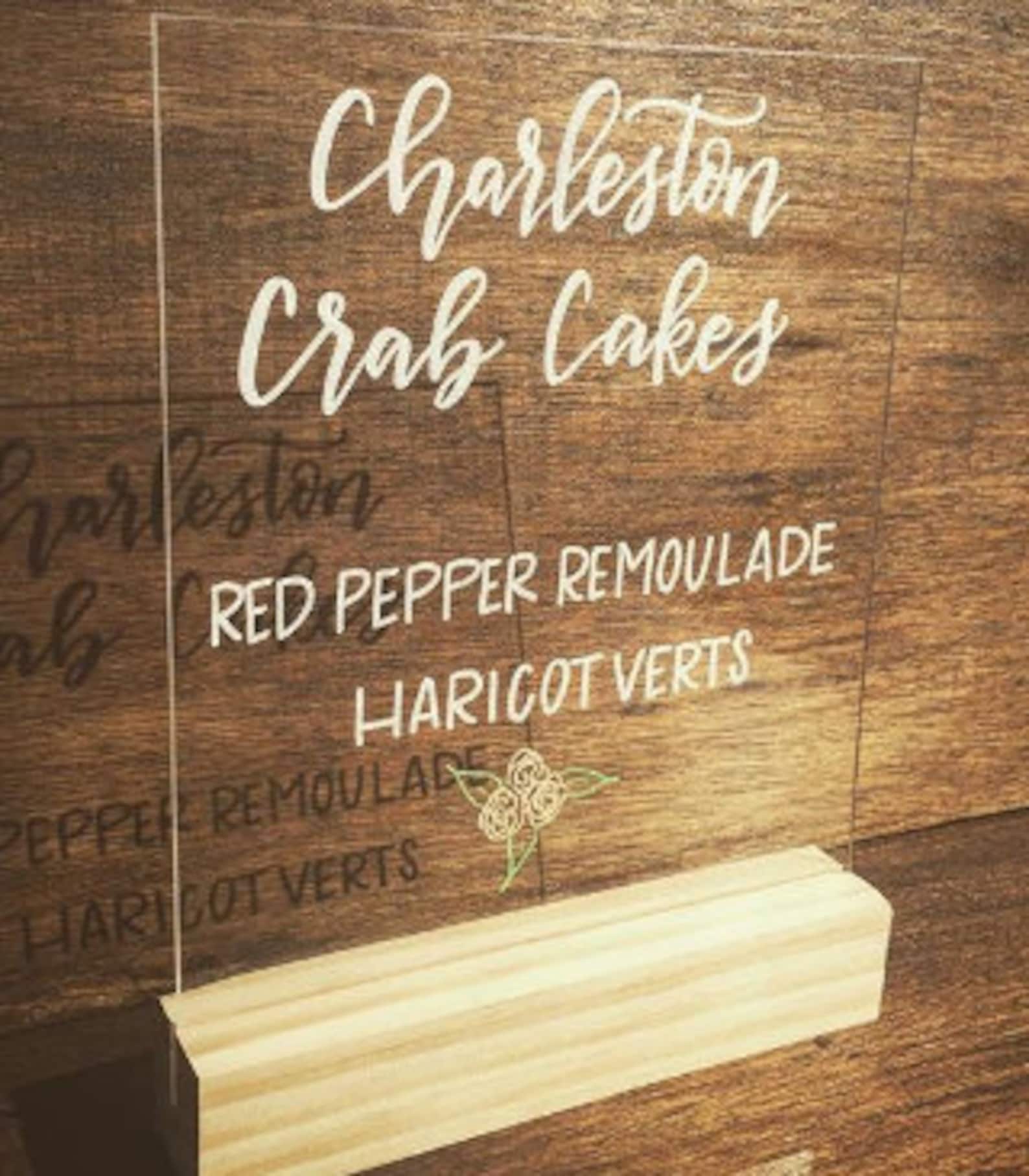 Acrylic Food Station Signs - Etsy