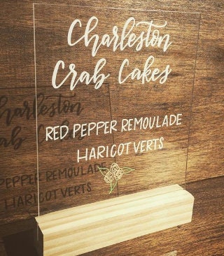 Acrylic Food Station Signs - Etsy