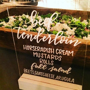 Acrylic Food Station Signs - Etsy