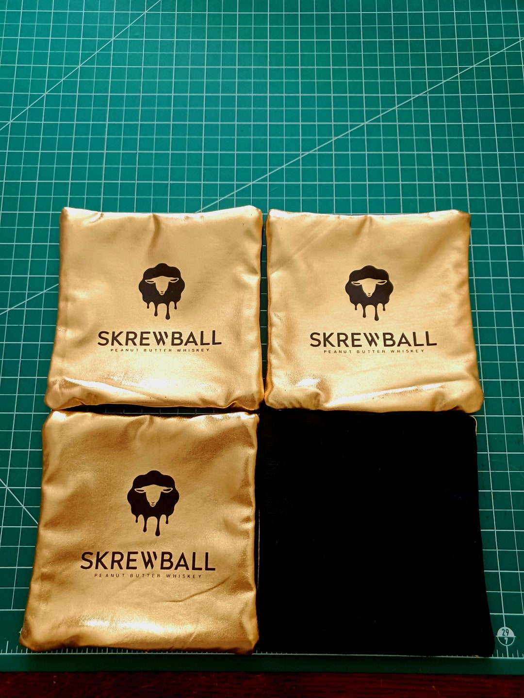 Skrewball Peanut Butter Whiskey Cornhole Bags Set of 4 Bags Corn or ...