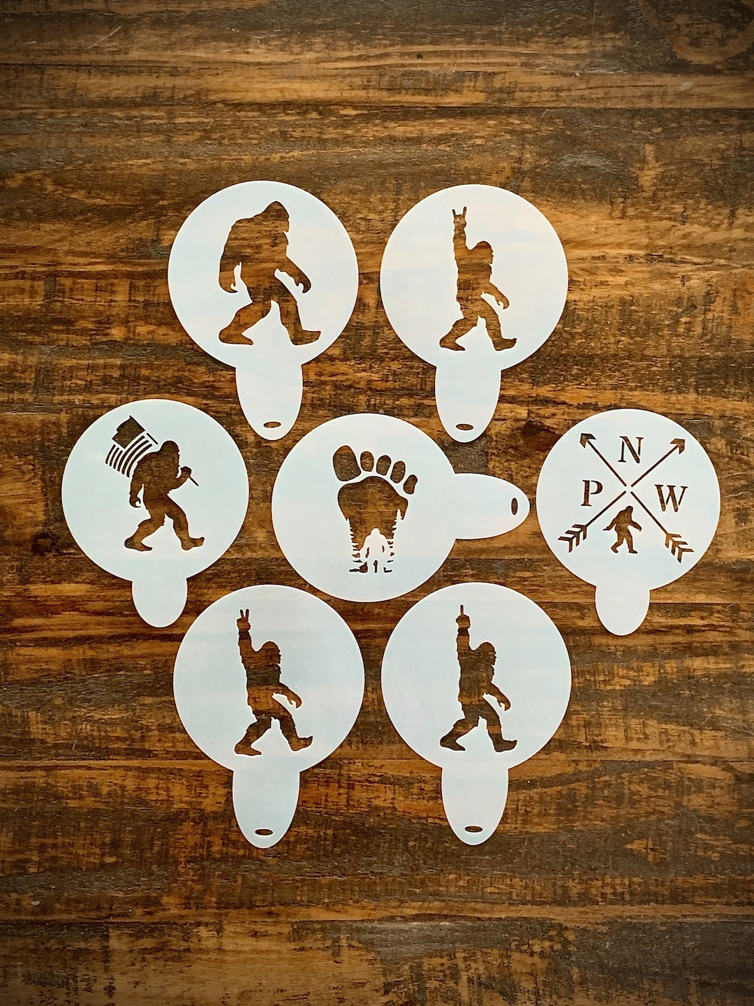 Sasquatch Series Reusable Small Stencils for Food/beverage/crafting ...