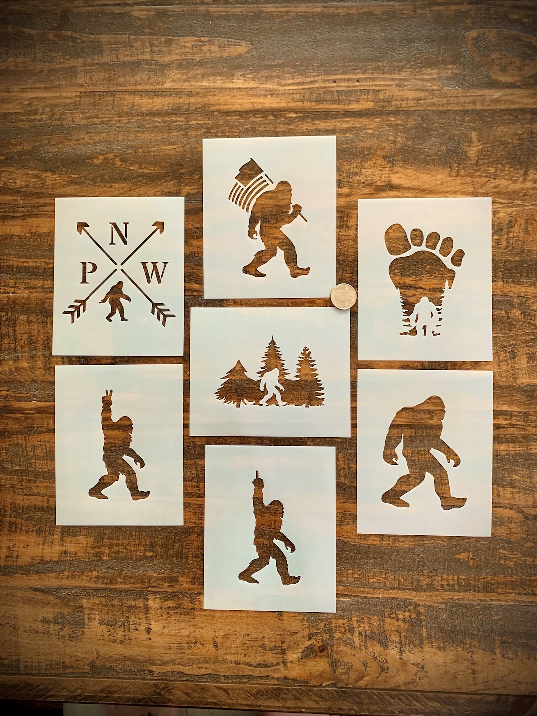 Sasquatch Stencils: Reusable Bigfoot Crafting Templates - Etsy